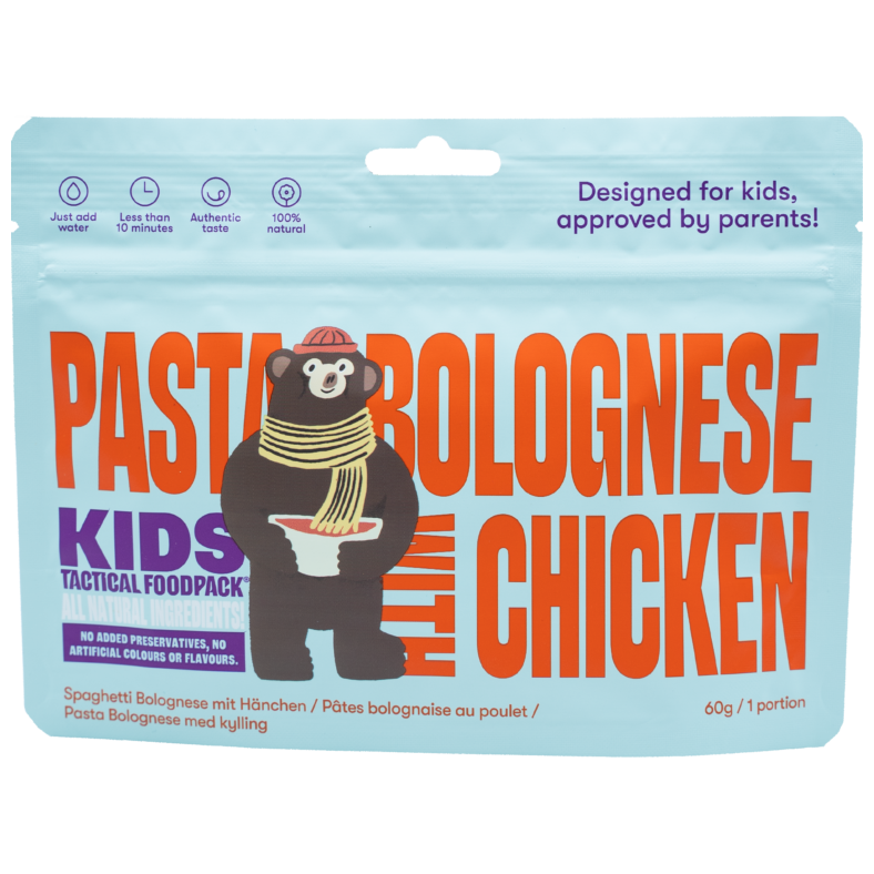 Comida deshidratada Tactical Foodpack KIDS Pasta Bolognese with Chicken ...
