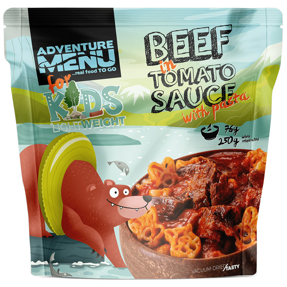 Comida deshidratada Adventure Menu Salsa de tomate con carne de vaca y ...