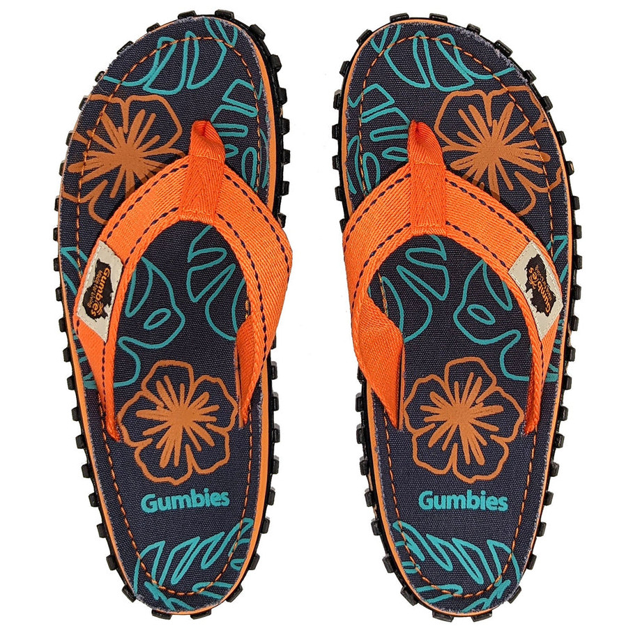 Chanclas Gumbies Islander Orange Hibiscus | 4camping.es