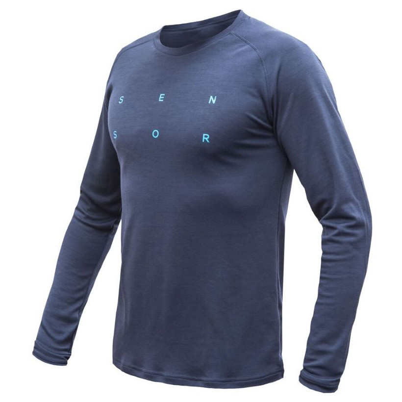 Camiseta funcional de hombre Sensor Merino Blend Typo deep blue ...