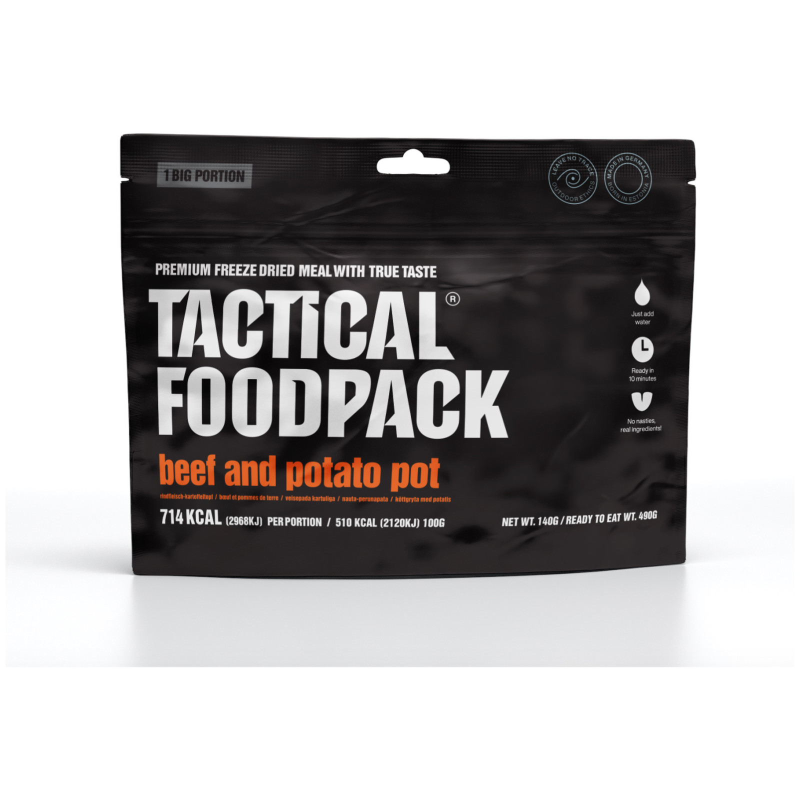 Plato principal Tactical Foodpack BIG Beef and Potato Pot 140g ...